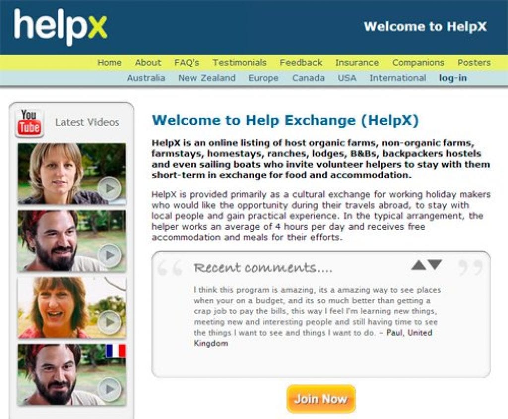 HelpX: Trocando trabalho por hospedagem - Mochileiros.com