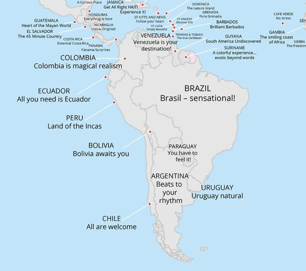Mapa dos Slogans mostra como cada país quer se vender ao mundo ...